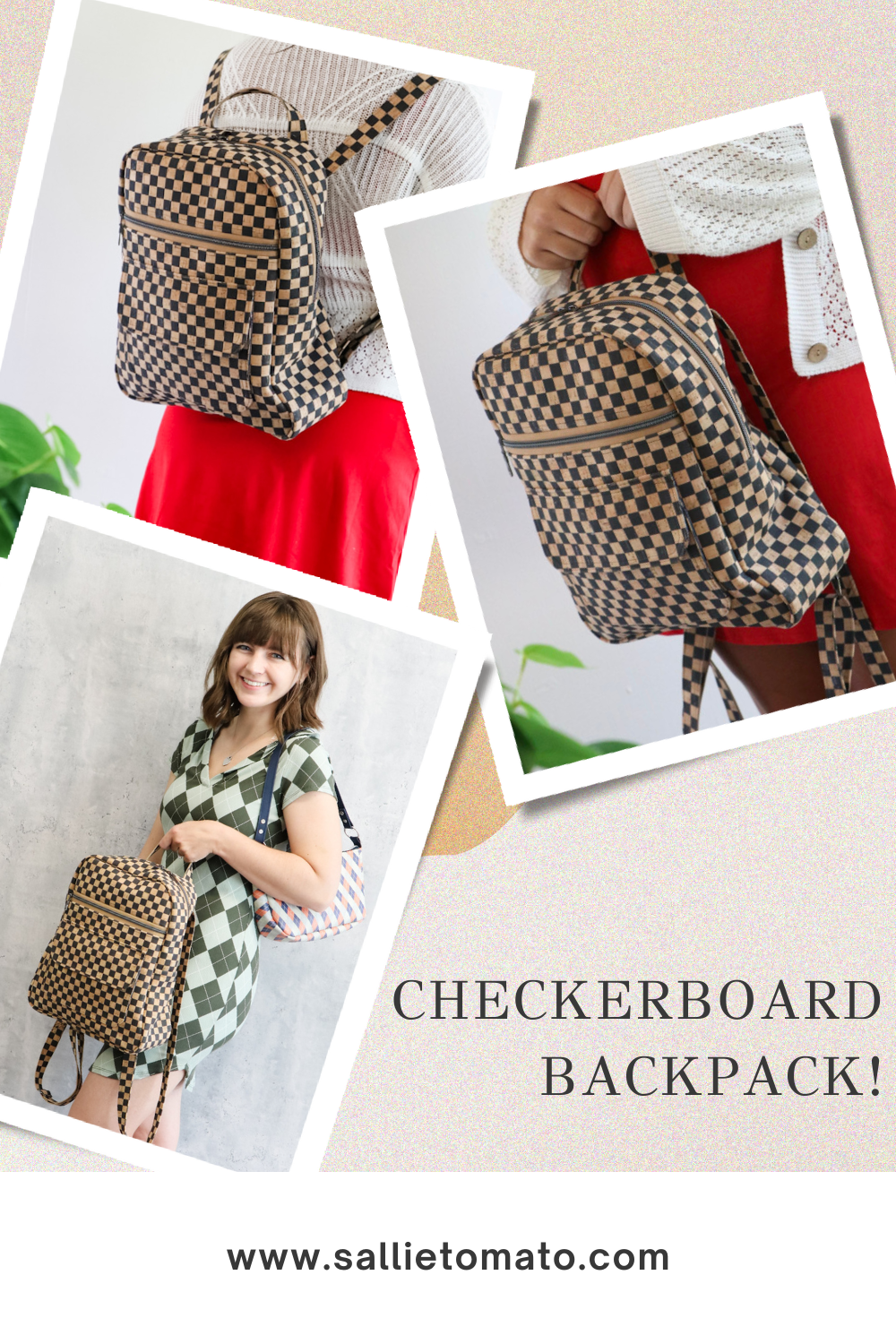 Checkerboard Backpack! – Sallie Tomato
