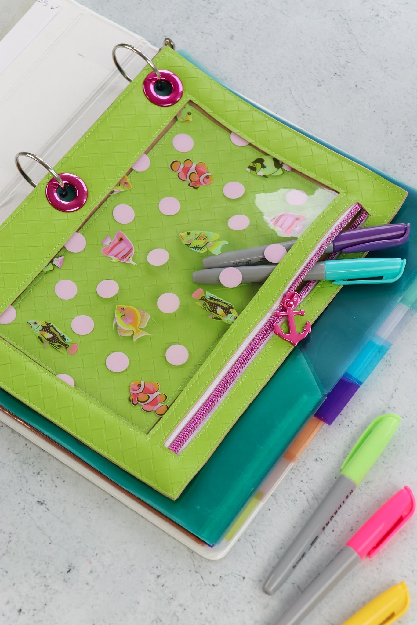 Binder Pouch Sewing Pattern | Easy Organizer with Vinyl Window – Sallie ...