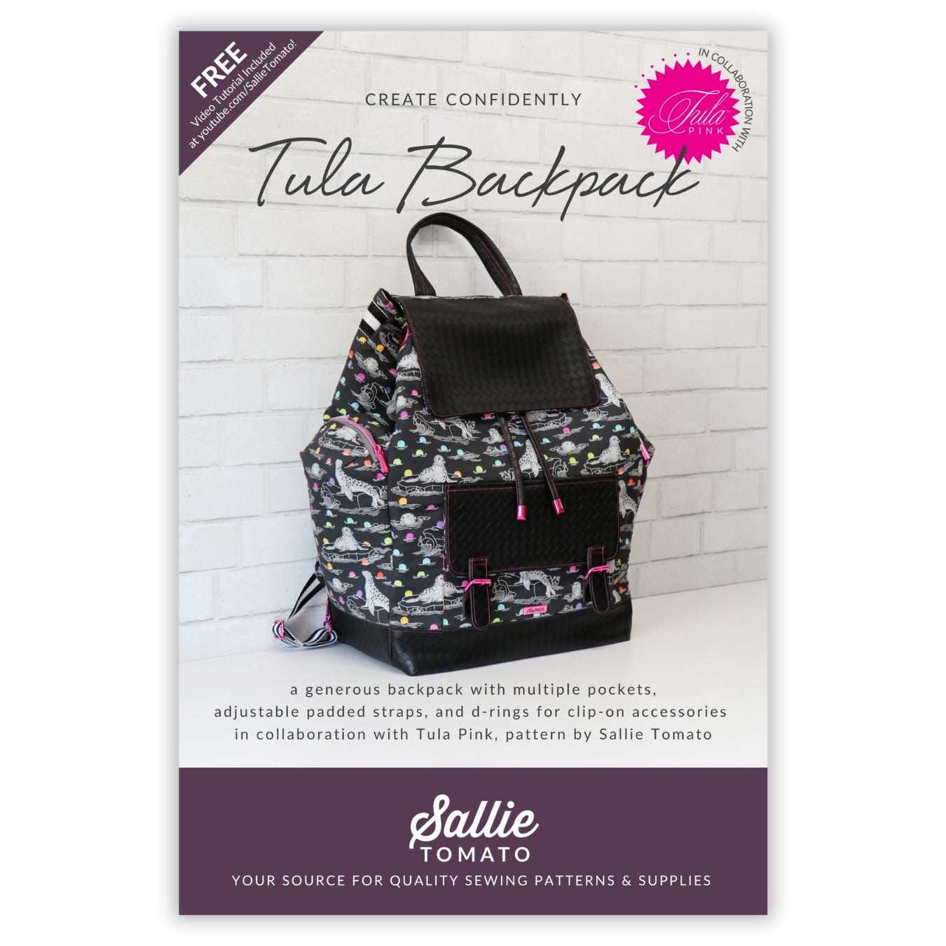 Tula Pink Backpack Paper Pattern – Sallie Tomato