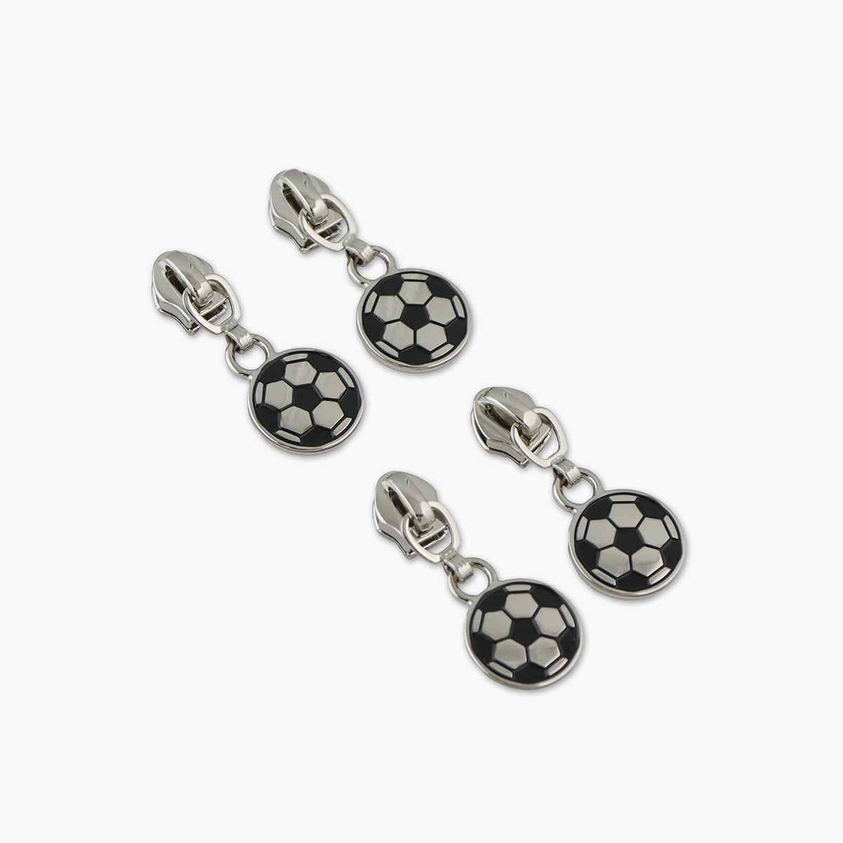 Four #5 Soccer Ball Zipper Pulls – Sallie Tomato